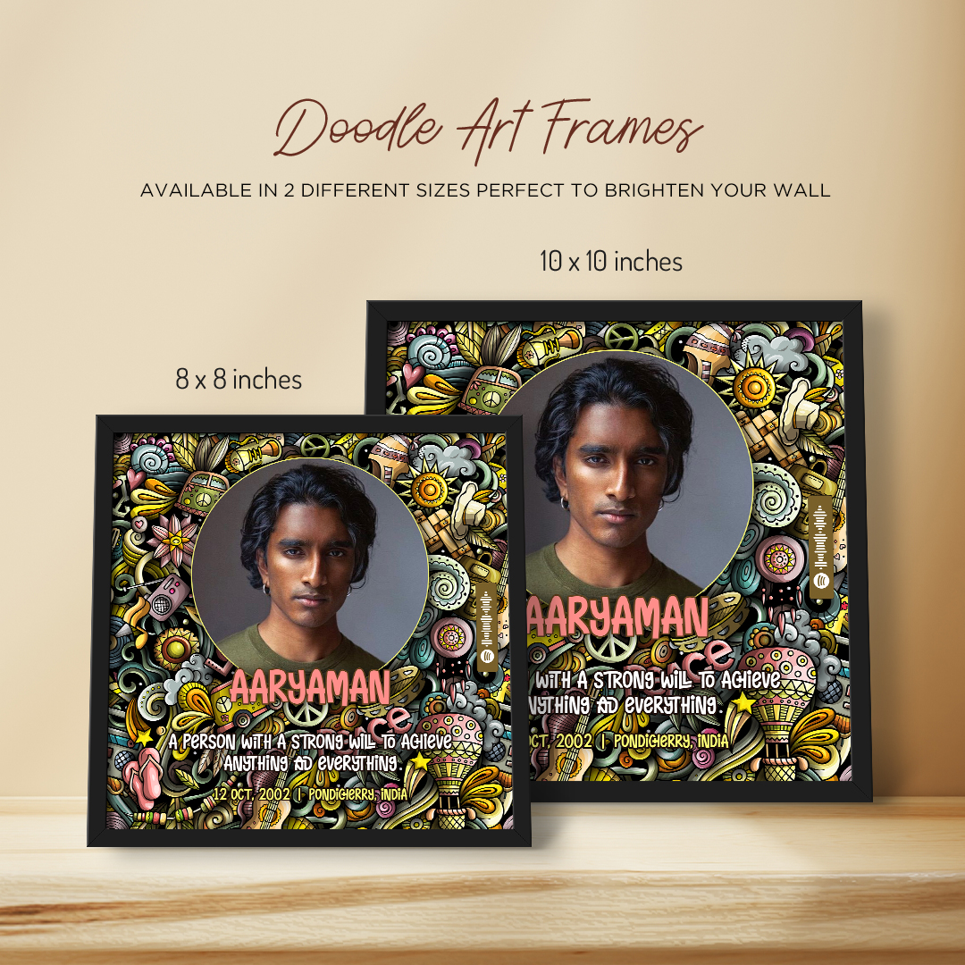 Hippie Doodle Art Frames - Jhakaas Items