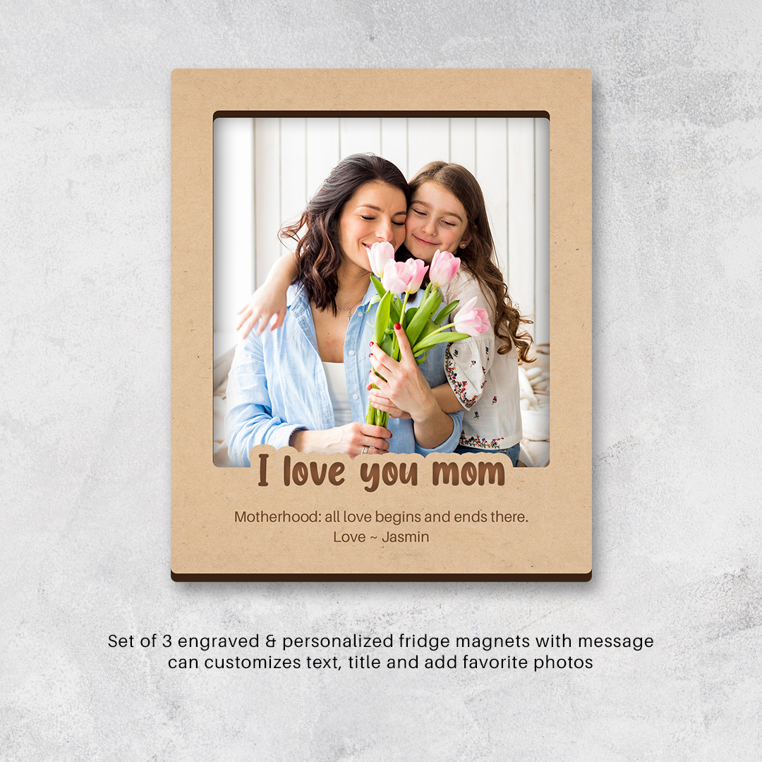 Love You Mom Magnet - Jhakaas Items