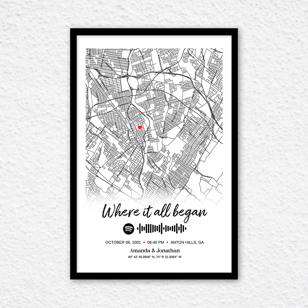 Personalized Outline City Frame - Jhakaas Items