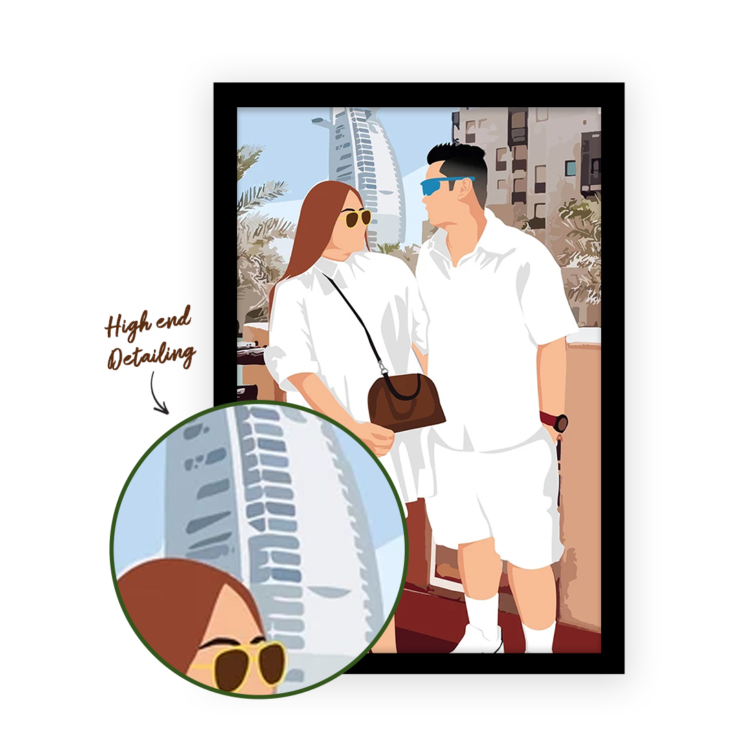 Portrait Background Art Frame - Jhakaas Items