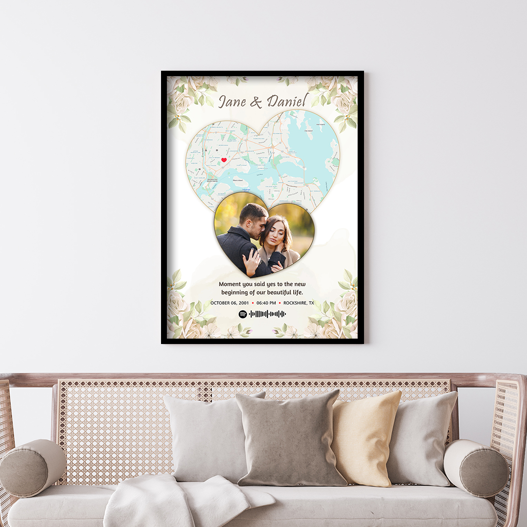 Two Hearts Love Memory Map - Jhakaas Items