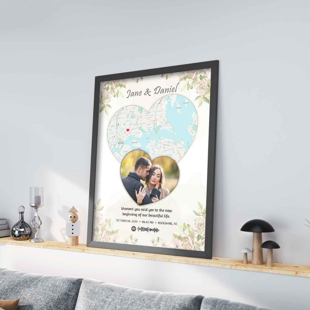 Two Hearts Love Memory Map - Jhakaas Items